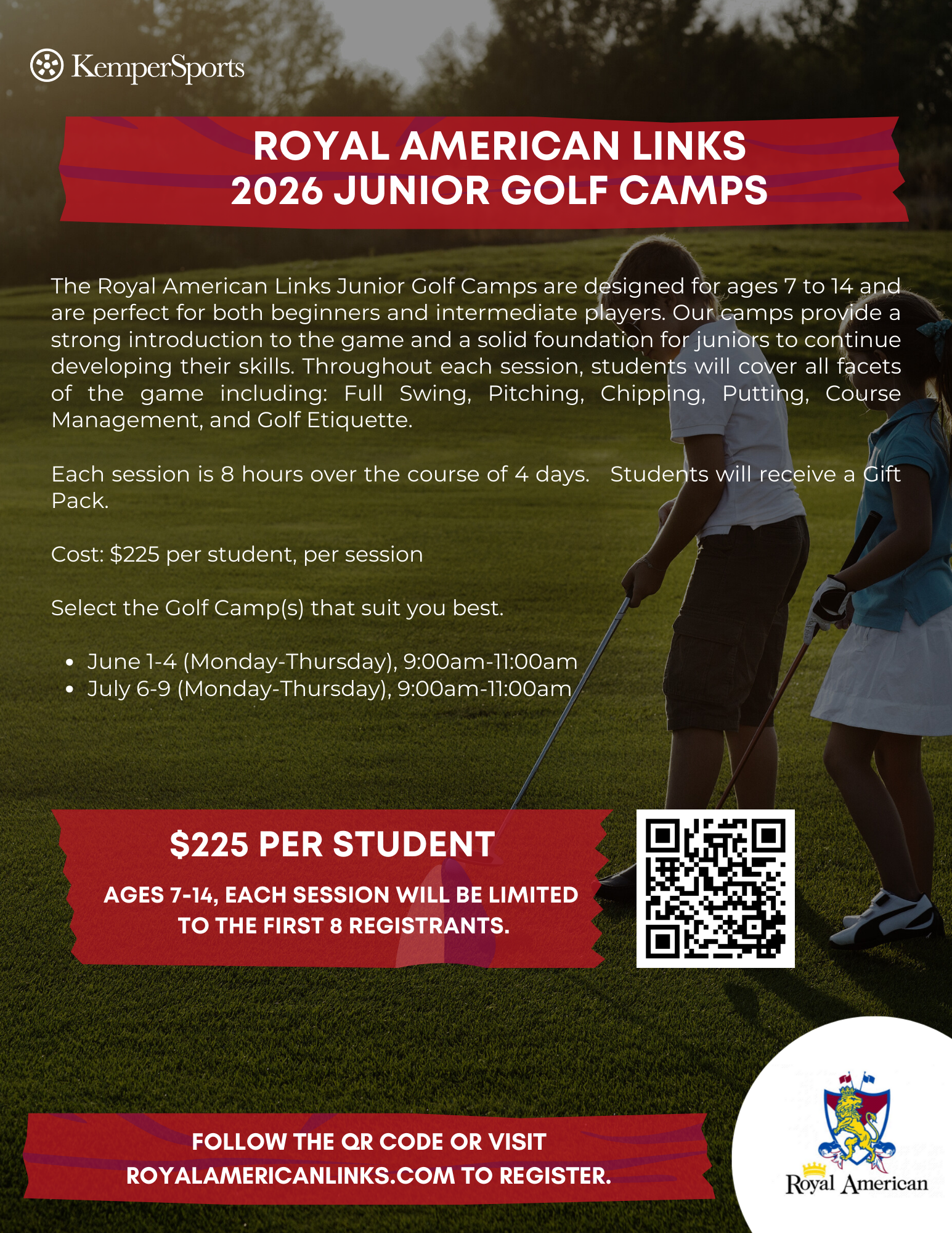 Junior Golf Camps - Royal American Links